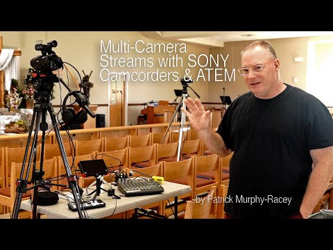 Priest walks through sony cameras livestreaming services ...