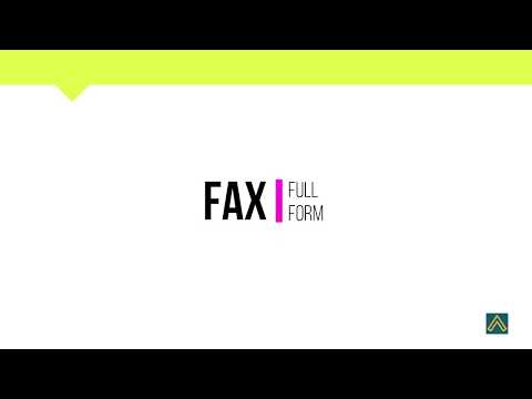 Full Form Of FAX
