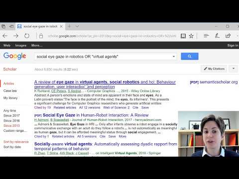How to do a literature review using Google Scholar