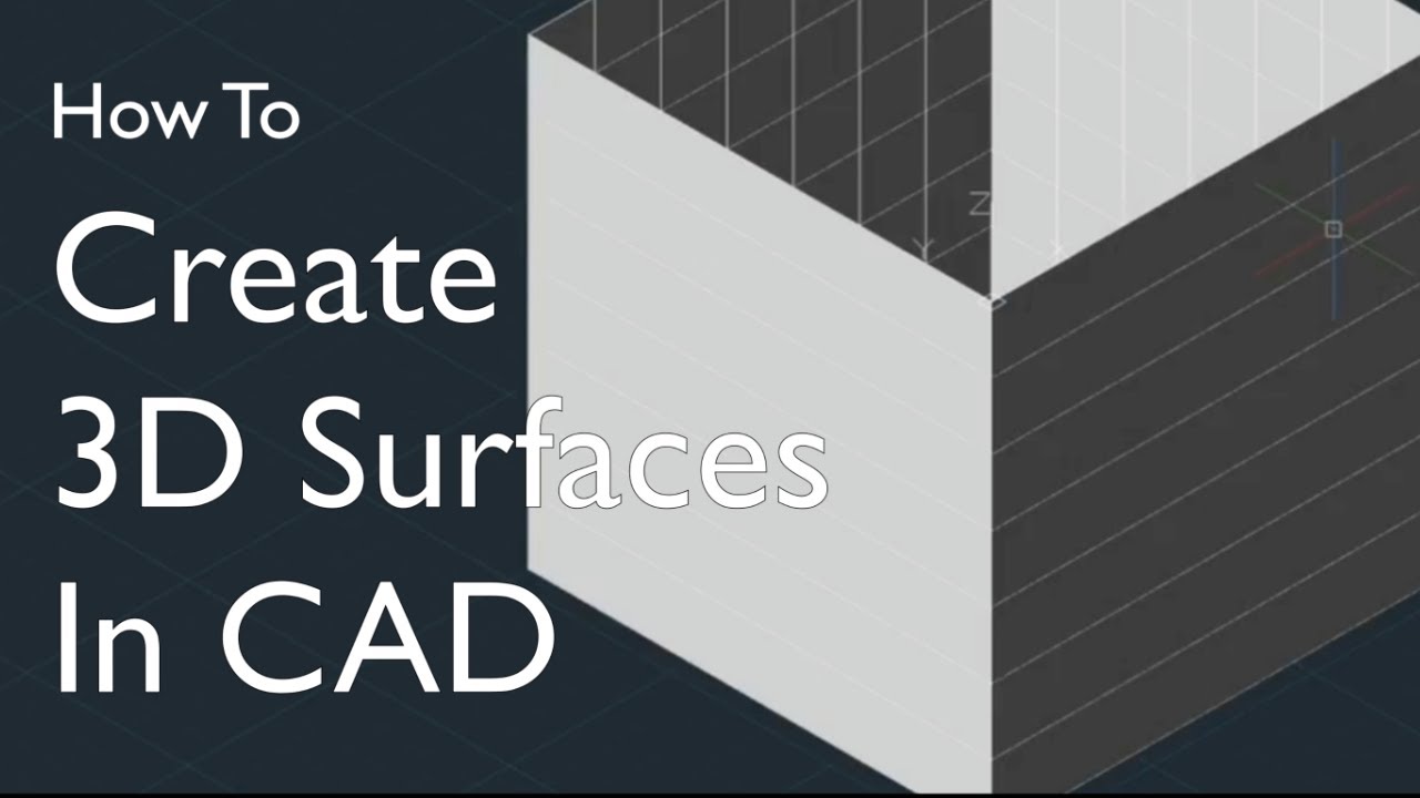 Quick AutoCAD 3D Surface Modeling How To Tutorial