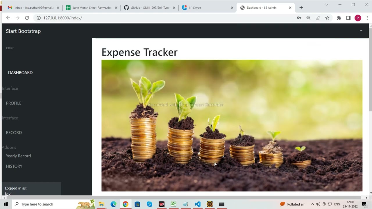Prediction of Expense Tracker using Django Framework