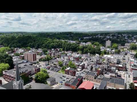 Historic Downtown Pottsville, Pa (Drone view)