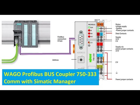 WAGO 750-333 Profibus Bus Coupler Communication with S7 300 PLC with Simatic Manager