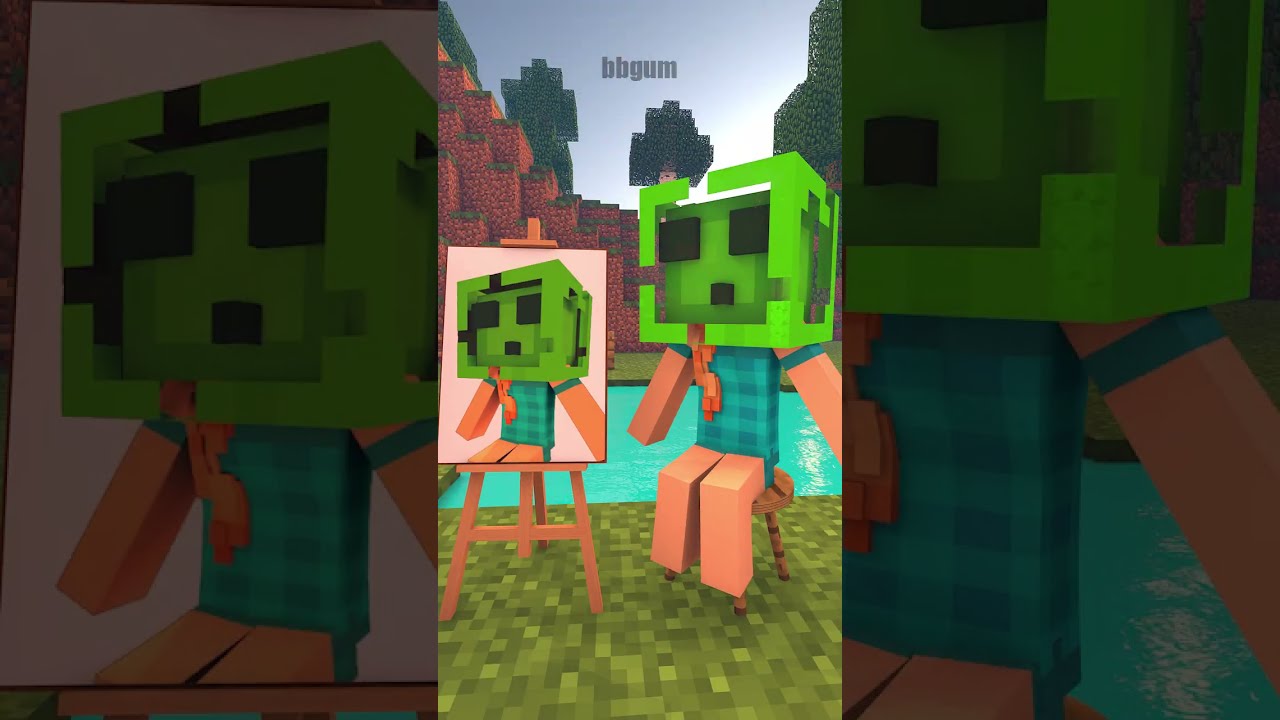 steve painter - alex slime #minecraftanimation #shorts