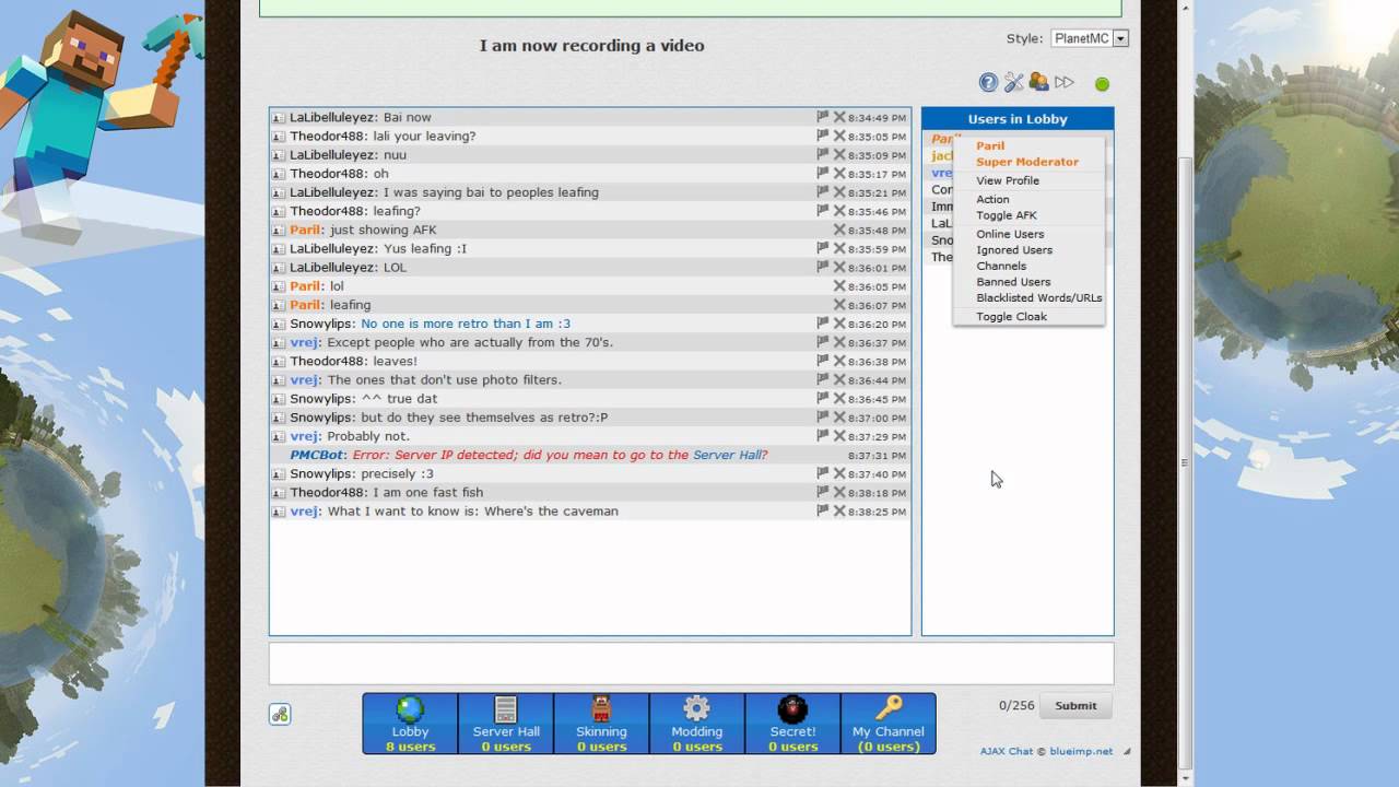 Planet Minecraft Chat 2.0