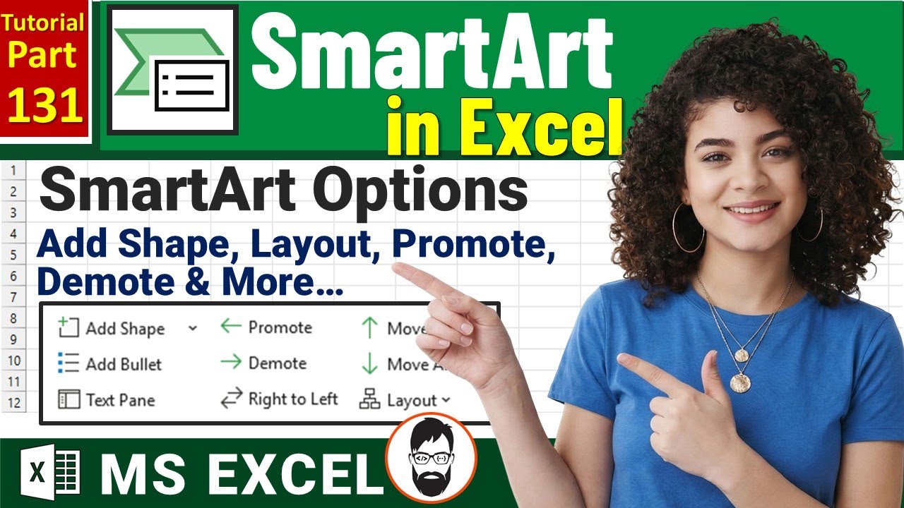 MS-EXCEL-131-How to Use SmartArt in Excel: Add Shape, Layout, Promote, Demote & More (Full Tutorial)