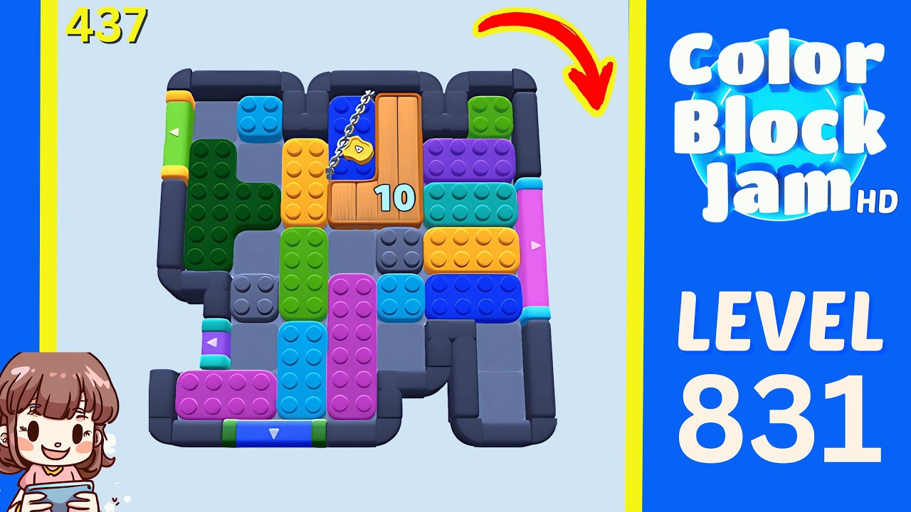 Color Block Jam Level 437 (831) Solution Walkthrough