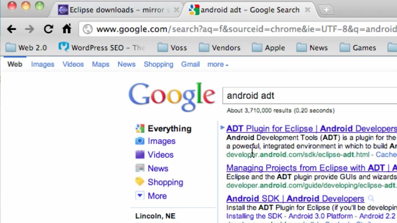 Android Application Development Tutorial   2   Installing Eclipse and Setting up the ADT   YouTube