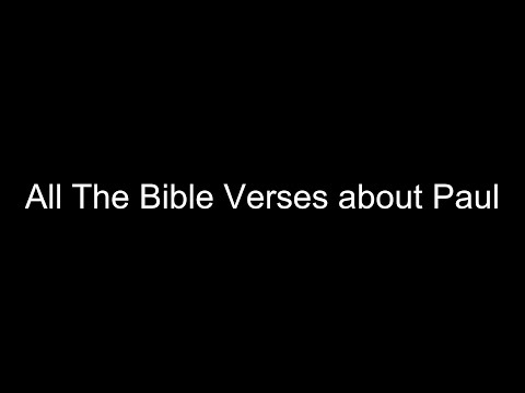 What does the Bible Say About paul - All the Bible Verses About paul