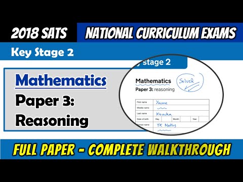 2018 KS2 Maths SATS - Paper 3 Reasoning - Full Paper Complete Walkthrough