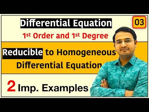 Reducible to Homogeneous Differential Equation Video Lecture ...