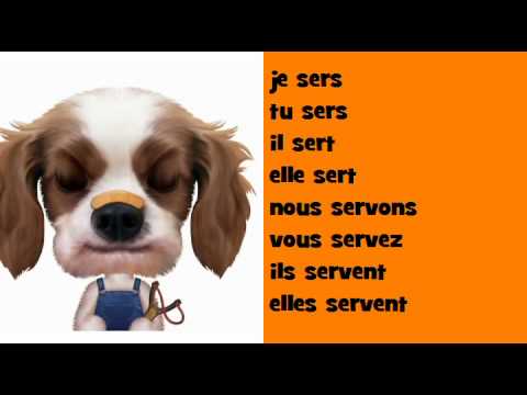Let's sing the French conjugation # Rock # Verb = servir