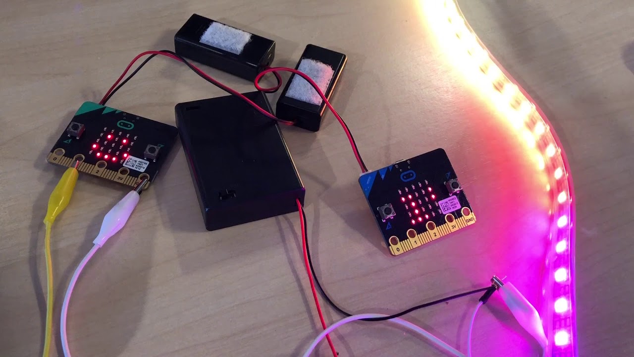 Interacting Micro:Bits with Neopixels