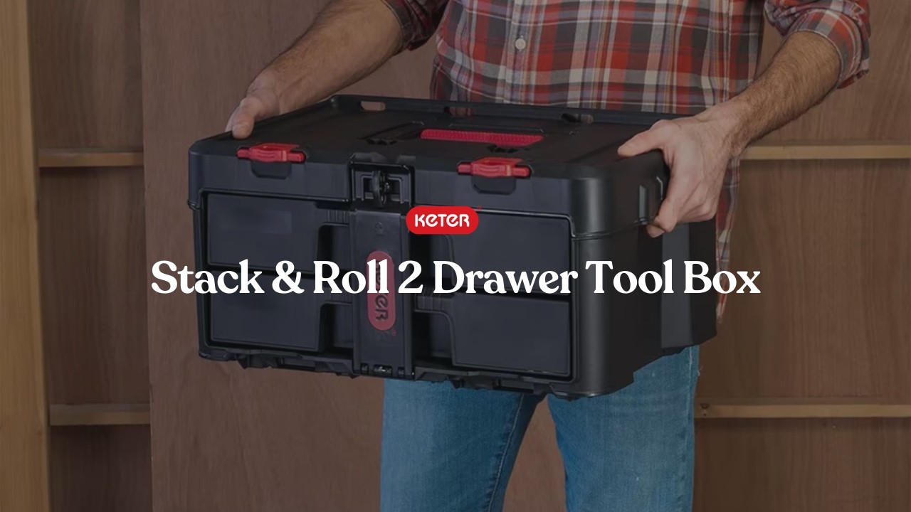 Easy Access Organization: Keter Stack & Roll 2-Drawer Portable Toolbox