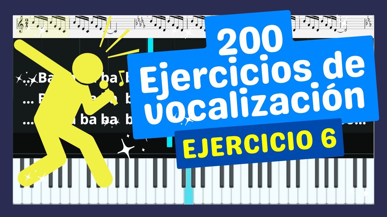 🎵 200 EJERCICIOS DE VOCALIZACIÓN | Ejercicio 6 | Descargar PDF 🎤