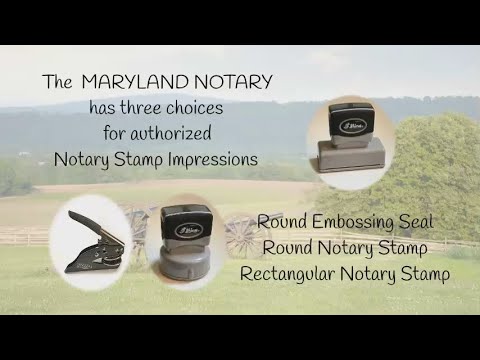 what are the maryland notary stamps and seals