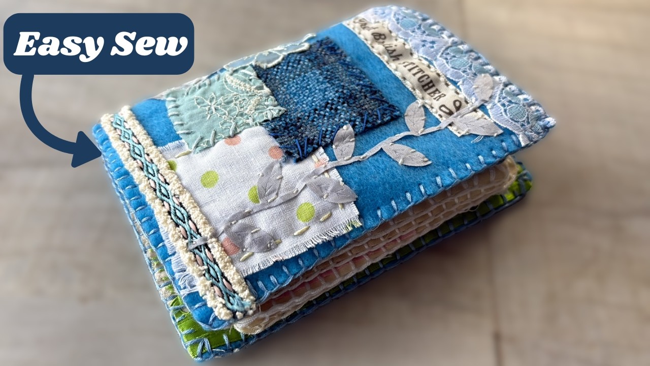 Easy Fabric Book Tutorial | Slow Stitching with Leftover Materials