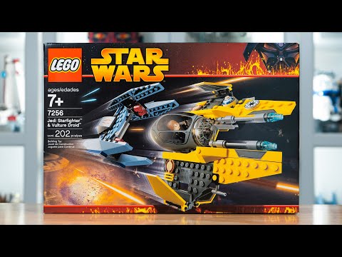 LEGO Star Wars 7256 JEDI STARFIGHTER & VULTURE DROID Review! (2005)