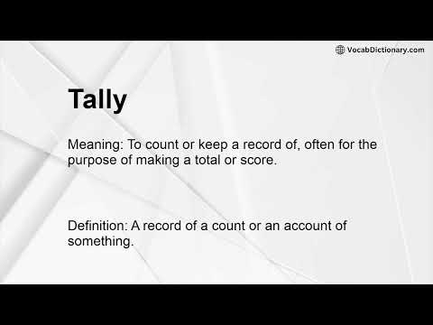 Tally Meaning