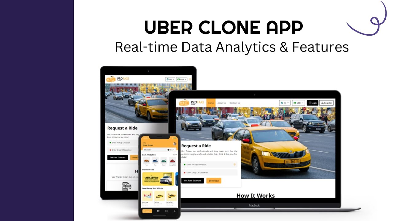 Uber clone App Real time Data Analytics & Features