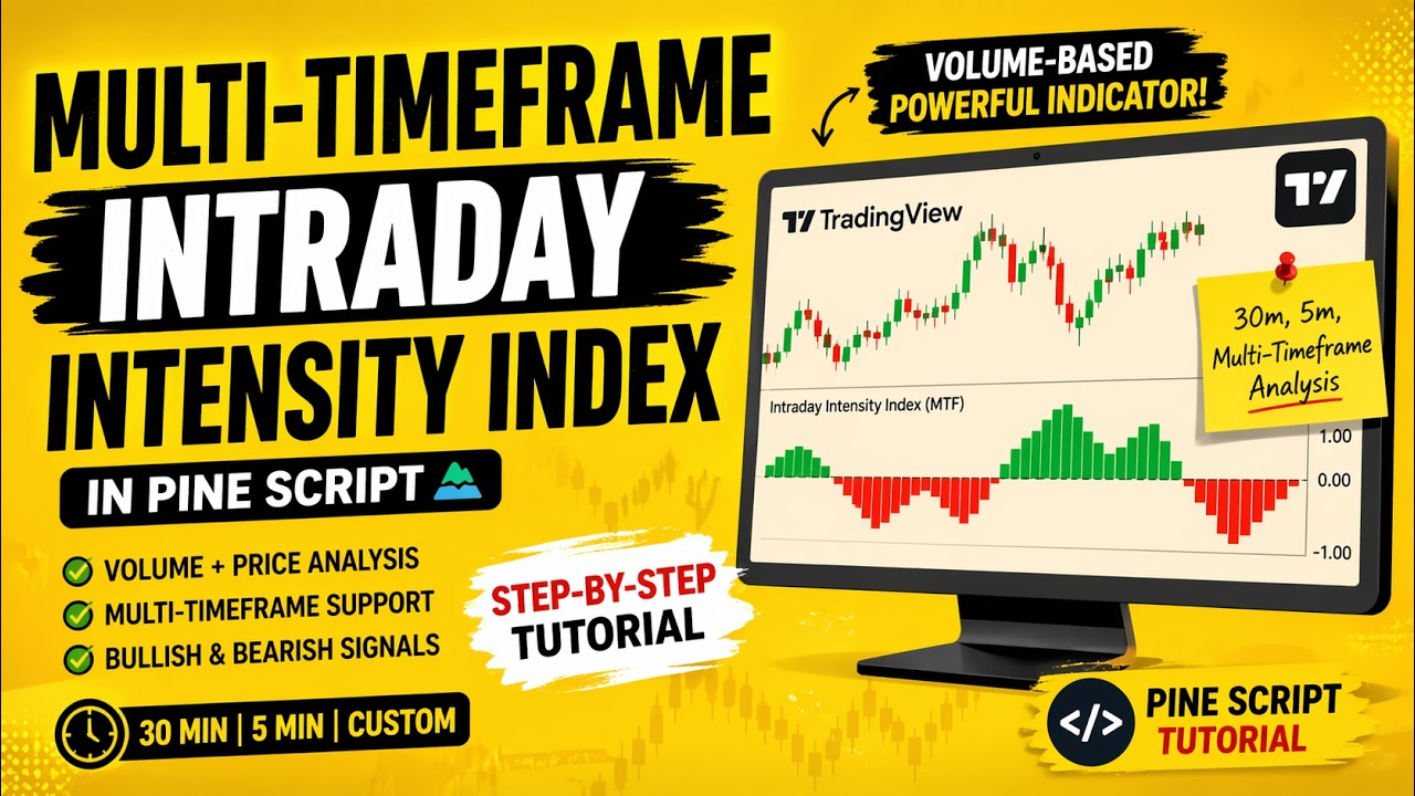 TRADING VIEW--PINE SCRIPT: MULTI TIMEFRAME INTRADAY INTENSITY INDEX || TUTORIAL