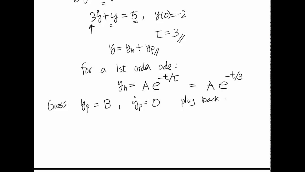 ME 340: Example, Solving 1st order ODEs
