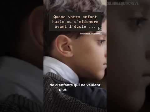 Crise de pleurs avant l'école ? #phobiescolaire #anxiétéenfant