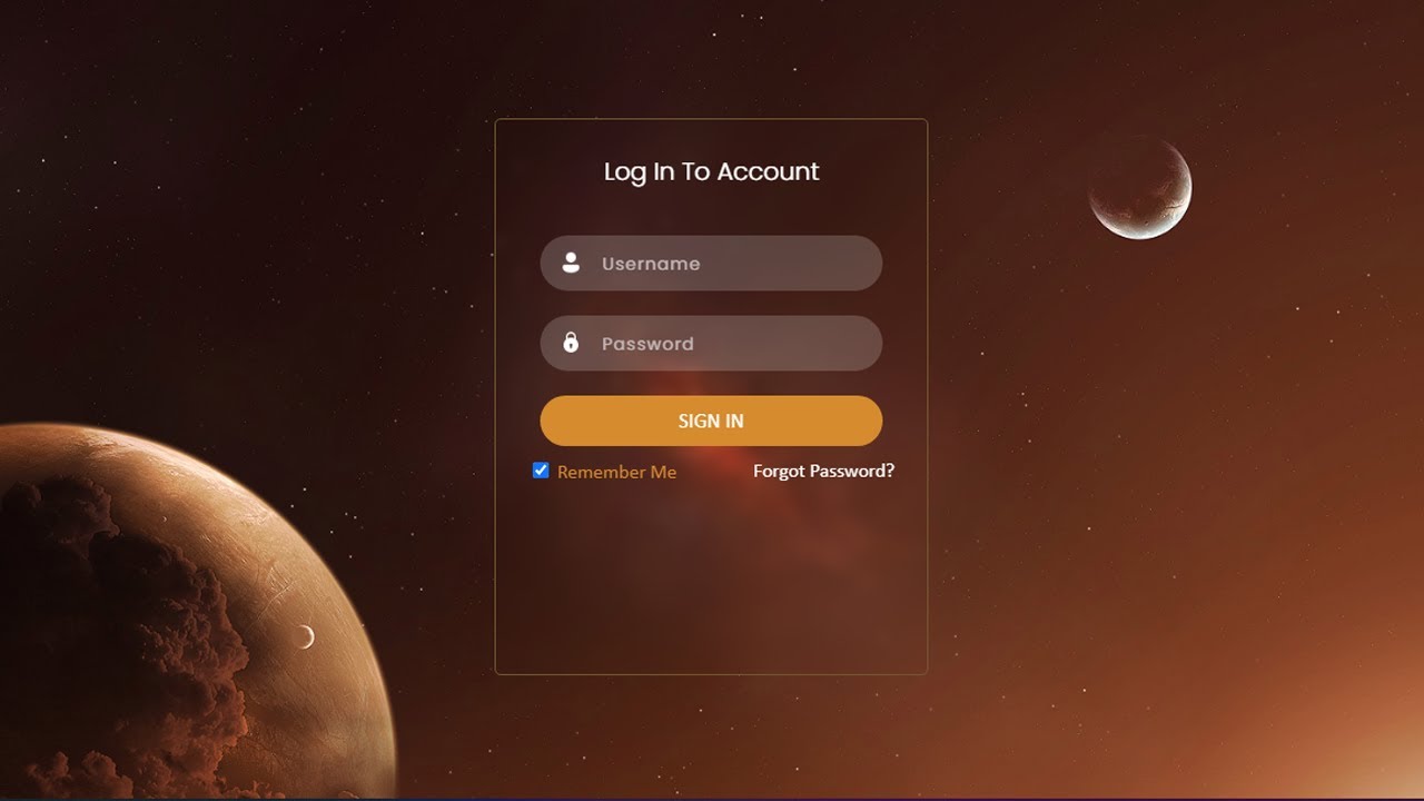 Creating: Amazing CSS Login Form | Creative Login Form