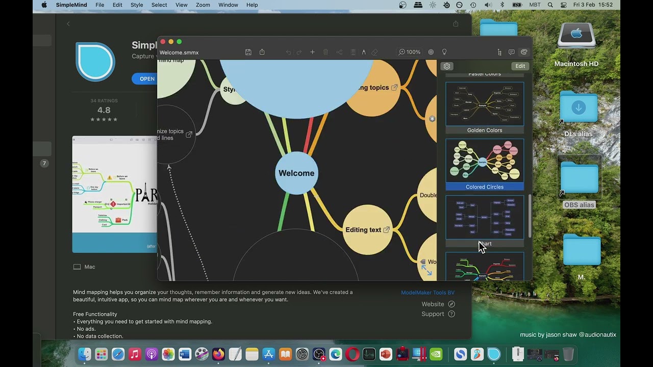 [MAC] SimpleMind Mind Mapping Mac App Store - Basic Overview