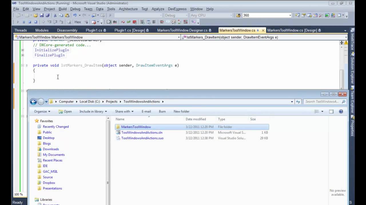 DevExpress Webinars - Introduction to Creating CodeRush Plug-ins: Actions and Tool Windows