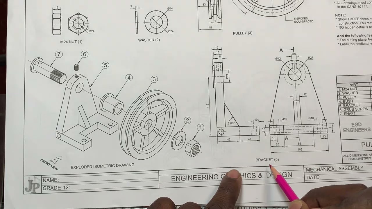 Engineering Graphics and Design/Grade 12/ Assembly Drawing/Part 1