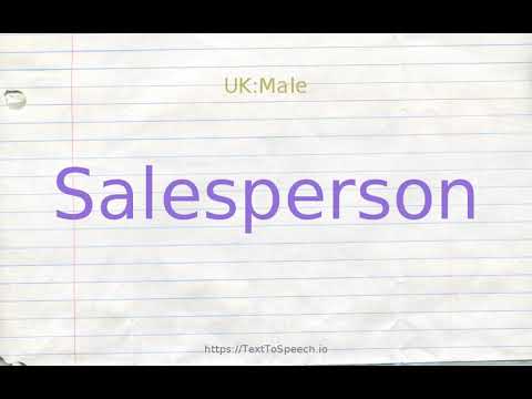 How to pronounce salesperson