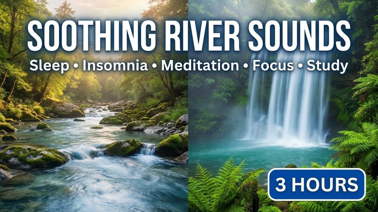 Gentle Waterfall Sounds to Relax Your Mind and Fall Asleep Fast 💙 Anxiety Won’t Stop