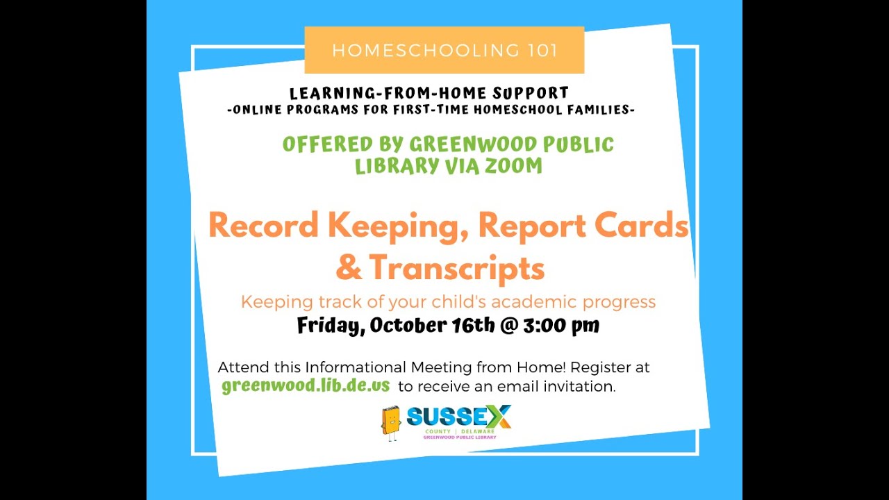 Homeschool 101:  Record Keeping, Report Cards, Transcripts