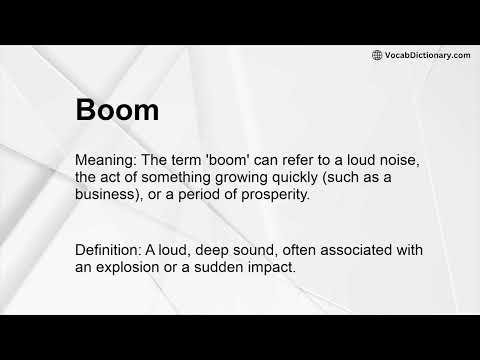 Boom Meaning