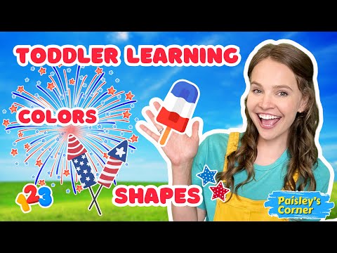 Baby & Toddler Learning - 4th of July | Learn Colors, Shapes & Counting | Educational Video for Kids