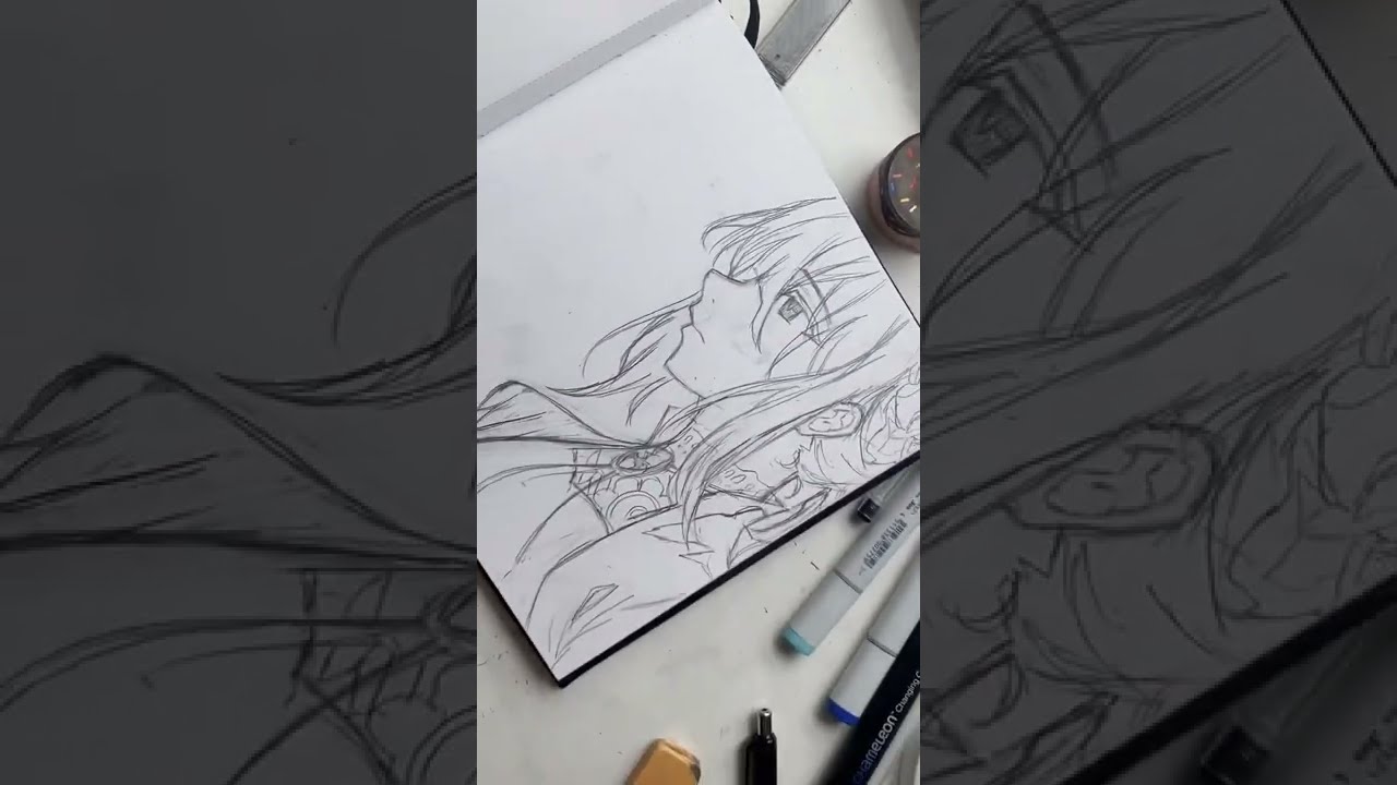 violet evergarden anime art // ✉️ part 1: Sketching #animegirlart #violetevergarden