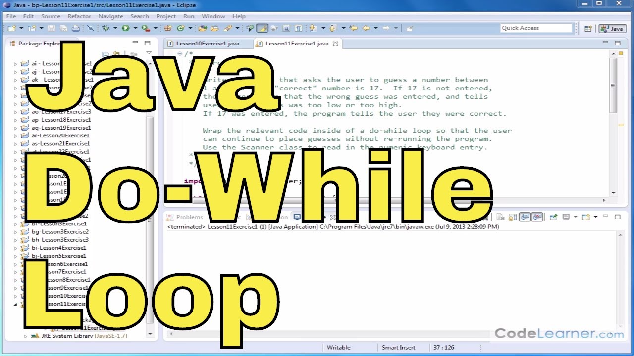 Learn Java Programming - Exercise 11x - Java Do-While Loop