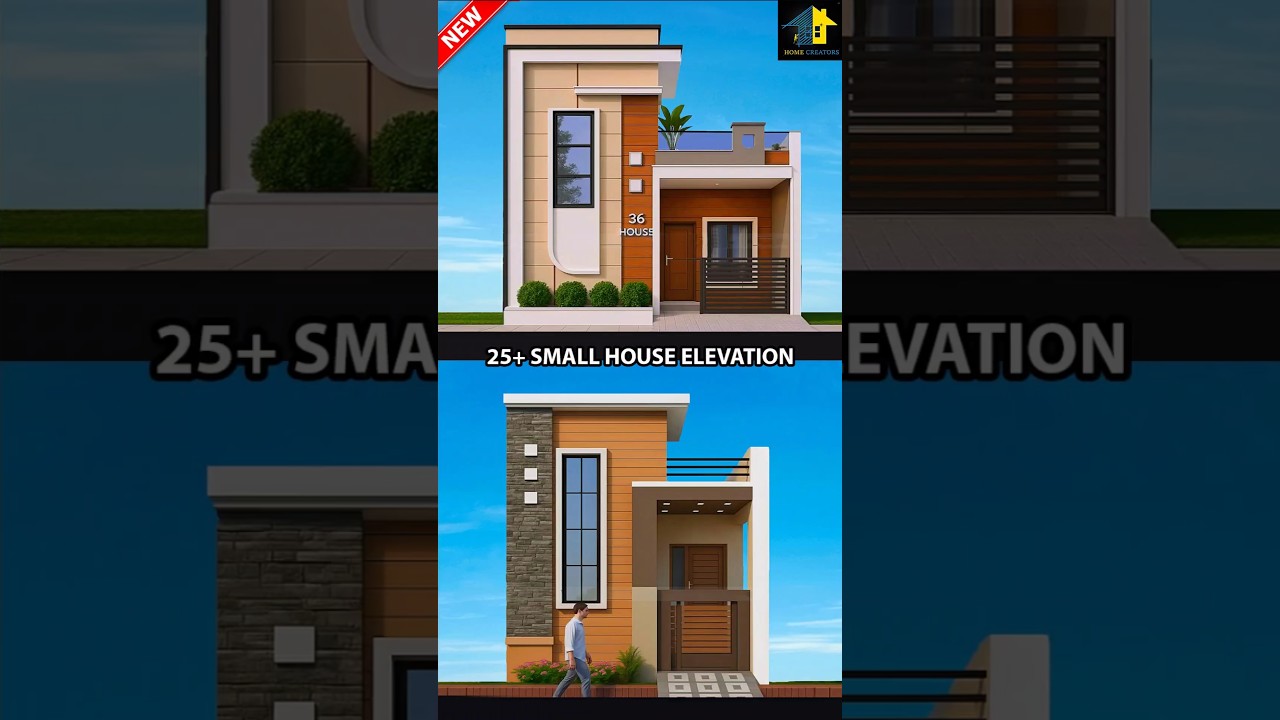 🔥Wonderful 25+ Small House Elevation #housedesign #trending #coolie #home #house #buildingelevation