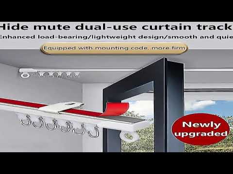 Self Adhesive Or Perforated Dual-purpose Curtain Track Ceiling Or Wall Mount Nano Silent C