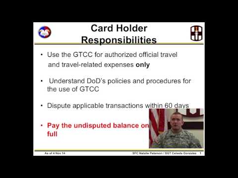 Government Travel Charge Card: Individual Requirements