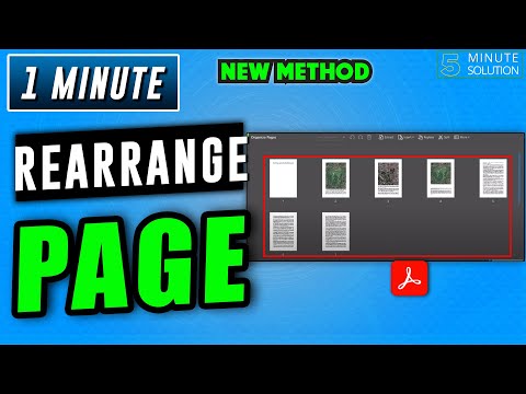 How to rearrange pages in pdf 2024 | adobe acrobat Tutorial