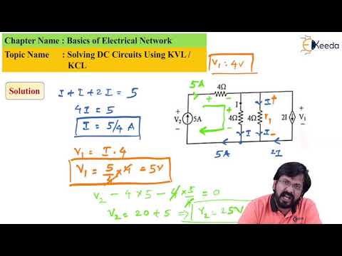 Solving DC Circuits Using KVL - KCL (Part 4) - GATE Electrical Circuit Theory Video Lecture ...