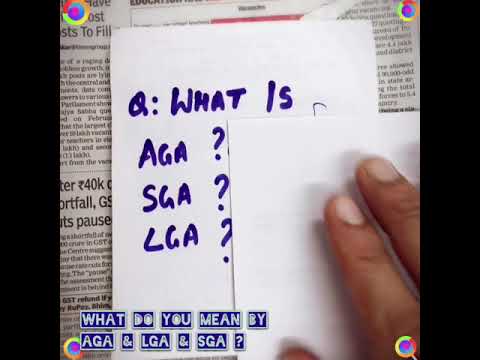 What is the full form of AGA ? About Pediatrics By Dr.Anand