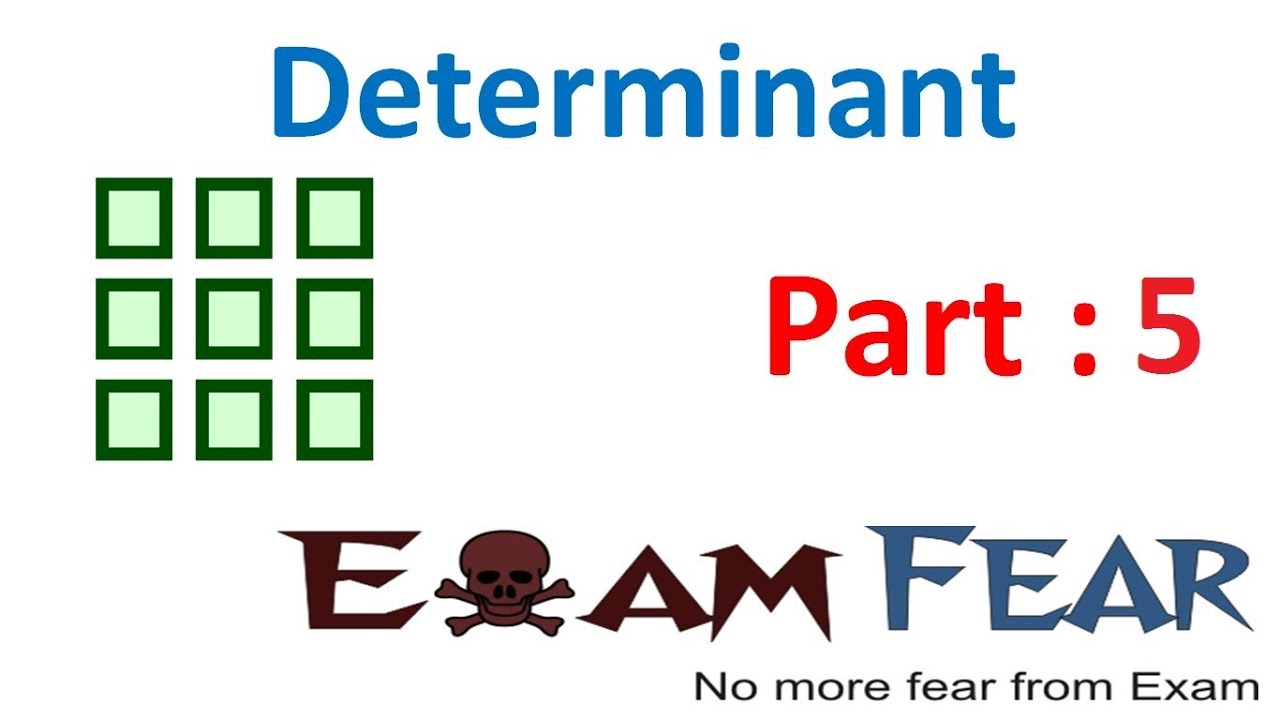 Maths Determinants part 5 (Expanding determinant along columns) CBSE Mathematics XII 12