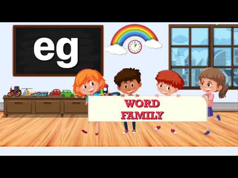 eg Word Family | Cvc Words | Rhyming Words Ending With eg | Short Vowel Sounds e
