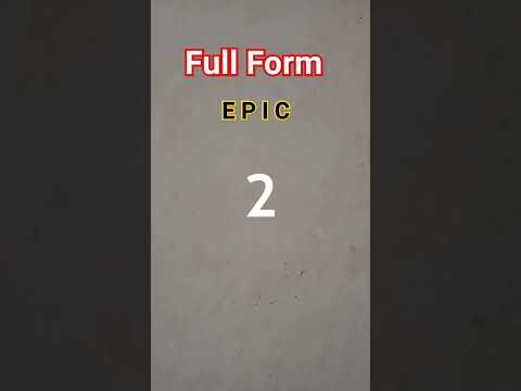 what is the full form of EPIC | full form of EPIC #fullform #gk #shorts #fullformof