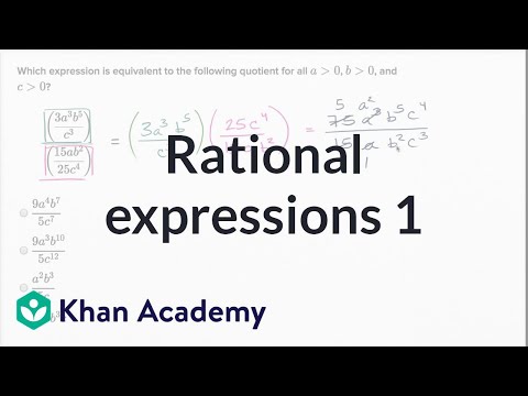 Operations with rational expressions — Basic example (video) | Khan Academy