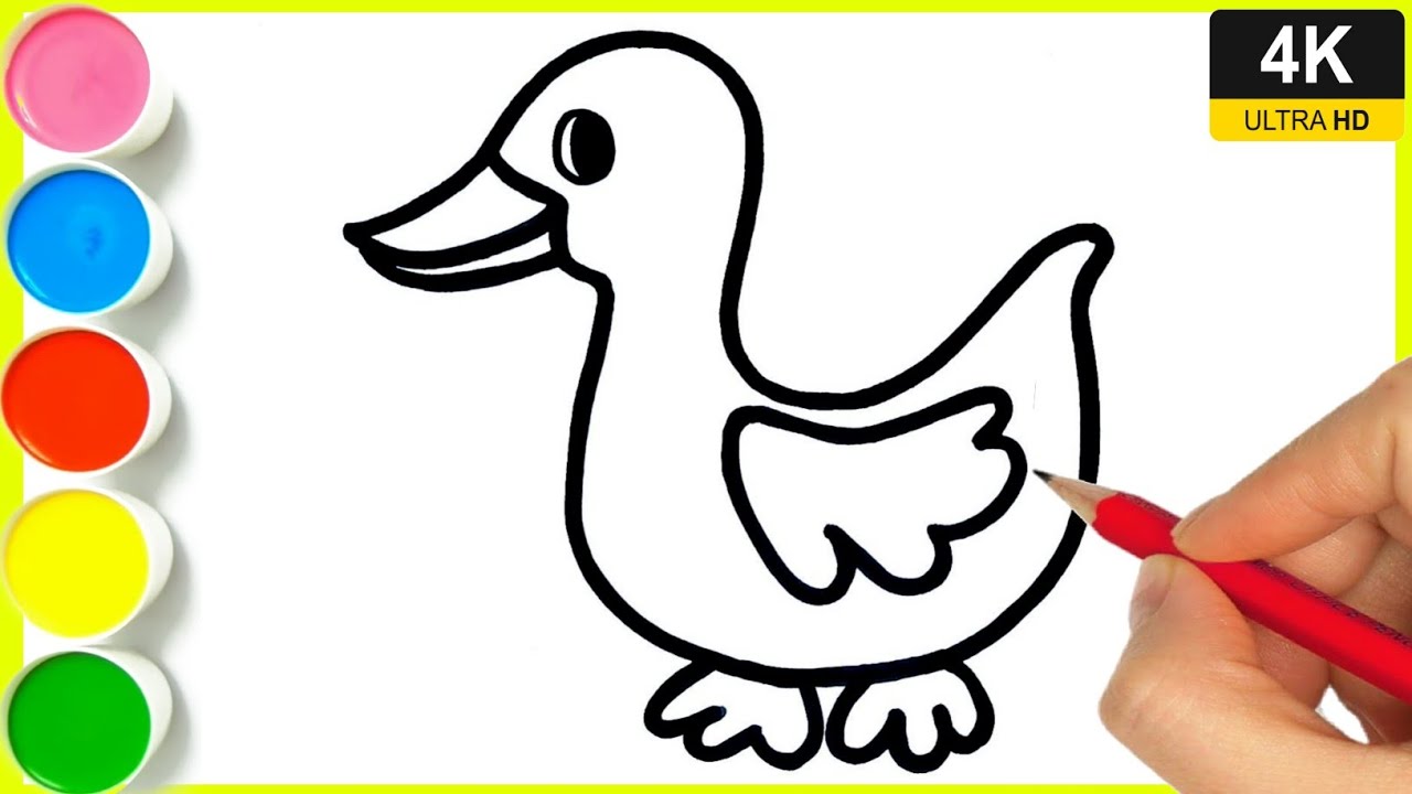How to draw duck drawing step by step | easy to draw duck drawing | duck drawing for beginner. 