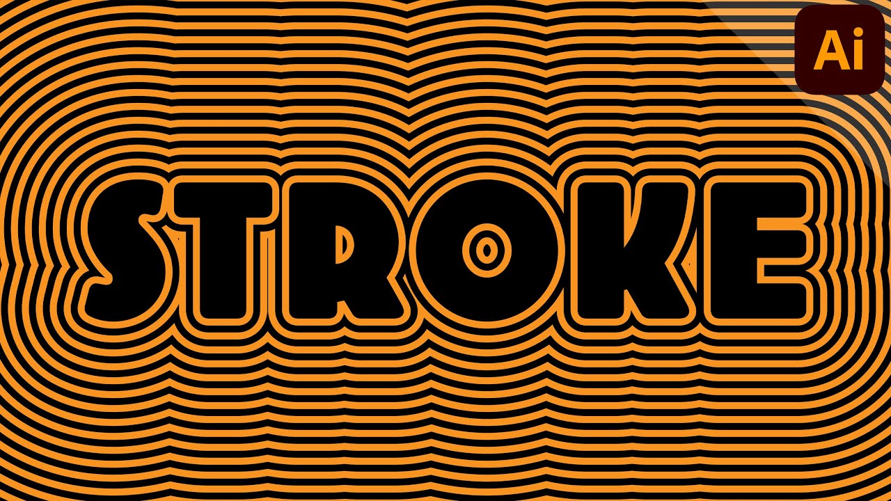 Text with multiple strokes | ILLUSTRATOR TUTORIAL - TEXT EFFECT